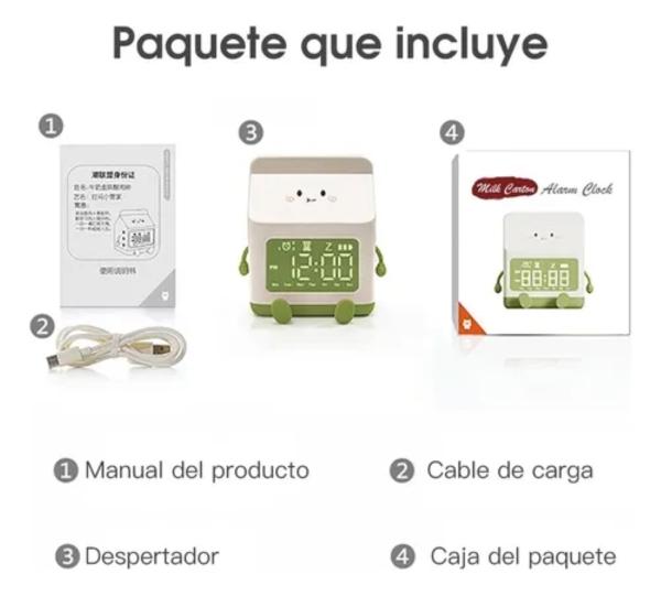 Reloj Despertador Digital Con Temporizador Y Alarmas rosa