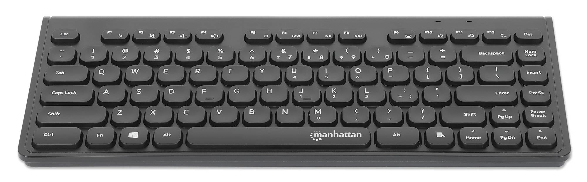 Manhattan Teclado Chocolate Inalambrico Manhattan 2.4G Negro