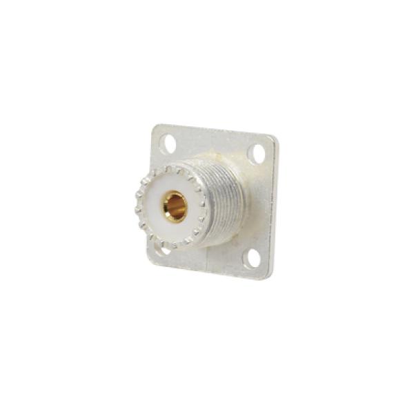 RF Industries Conector UHF Hembra (SO-239) para Montaje de Chasis con 4 ...