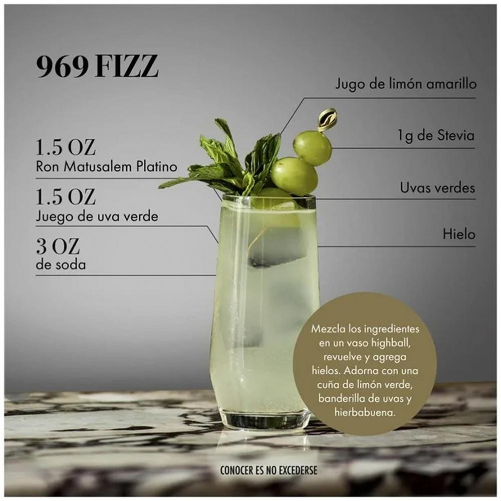 Pack de 4 Ron Matusalem Platino 1.75 L