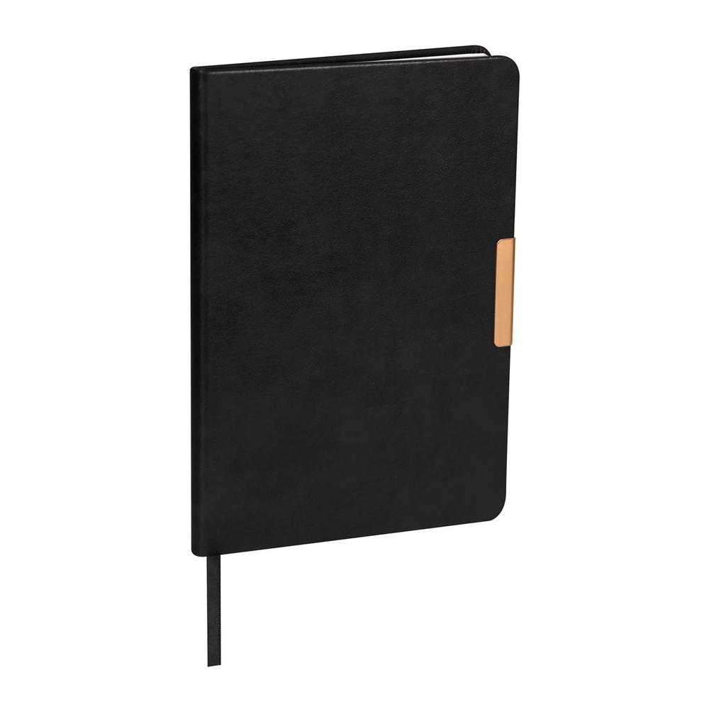 Libreta de curpiel con 80 hojas, cubierta rígida y clip metálico ...