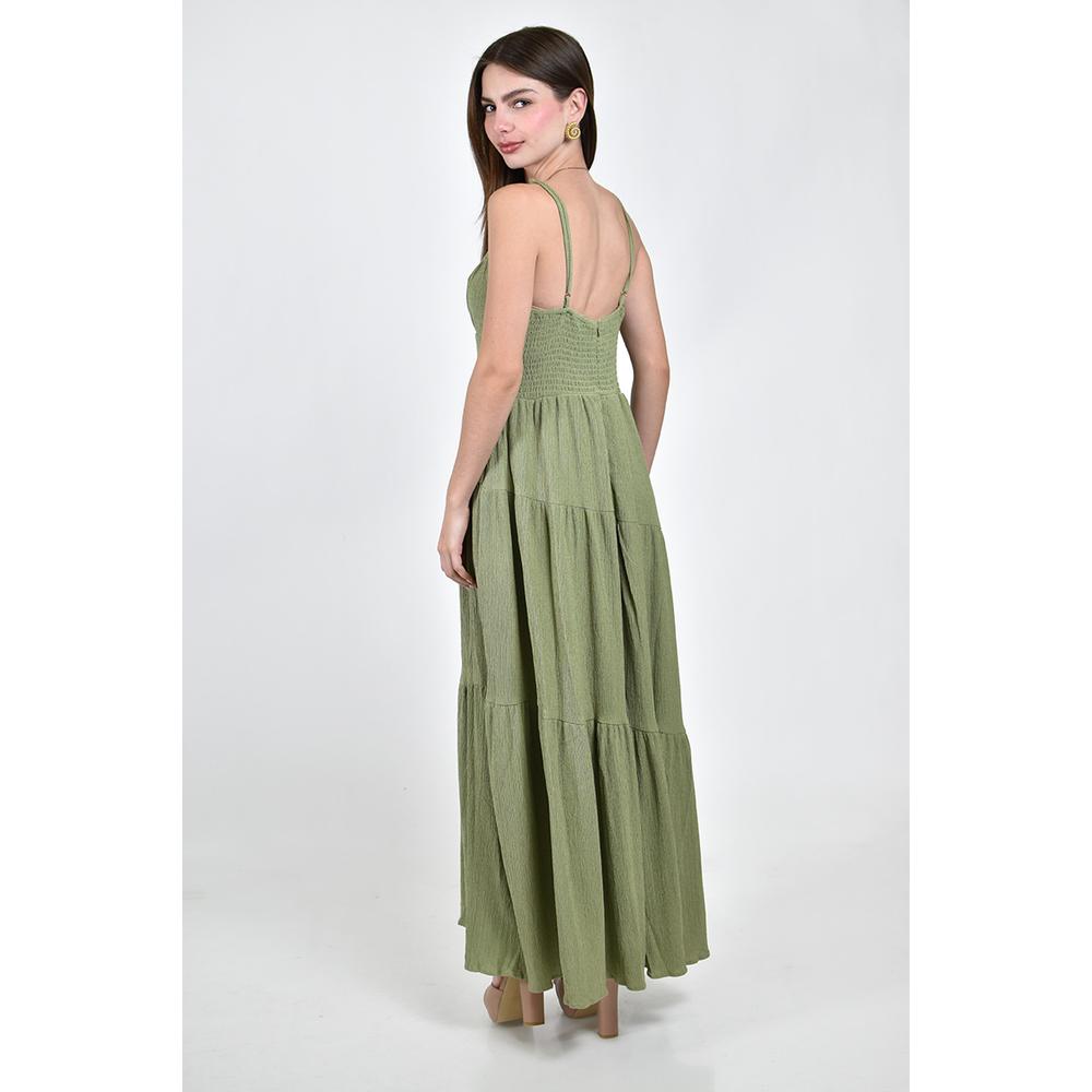 Vestido maxi de tirantes Roman Fashion /Juvenil, 7319 (Pistache)