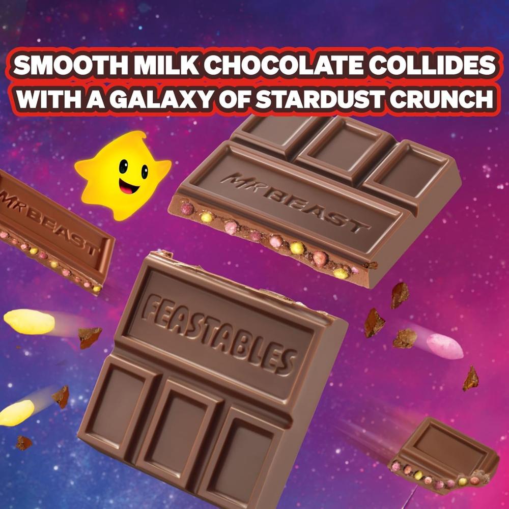 Feastables Galaxy Cocoa Crunch Super Mario Pack 10 Barras Chocolate MrBeast