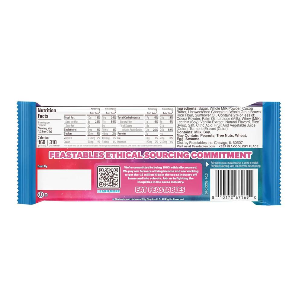 Feastables Galaxy Cocoa Crunch Super Mario Pack 10 Barras Chocolate MrBeast