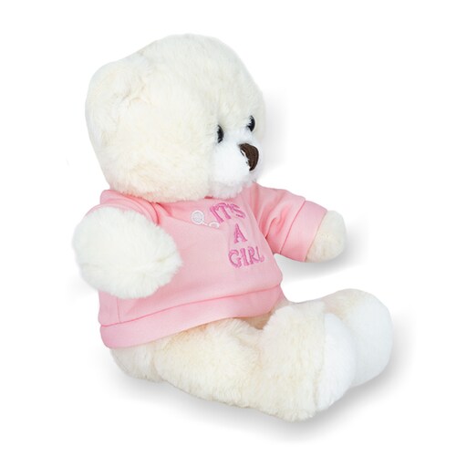 Oso de Peluche Blanco para Baby Shower o revelación Niño/Niña