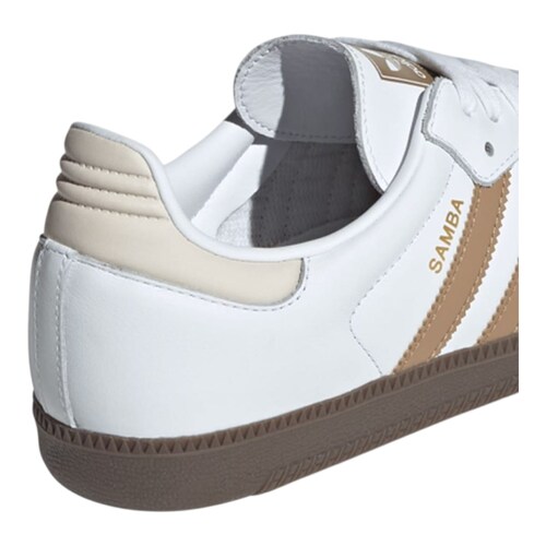 Tenis Adidas Samba Og Hombre Blanco con cafe