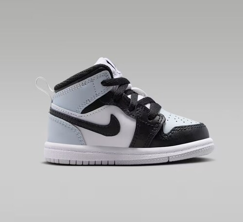 Tenis Jordan 1 Mid Negro/blanco/azul Bebes Tallas #8 al #16