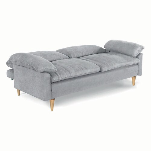 Sofá Cama Reclinable 3 Posiciones Makora Milo Color Grey con Memory Foam