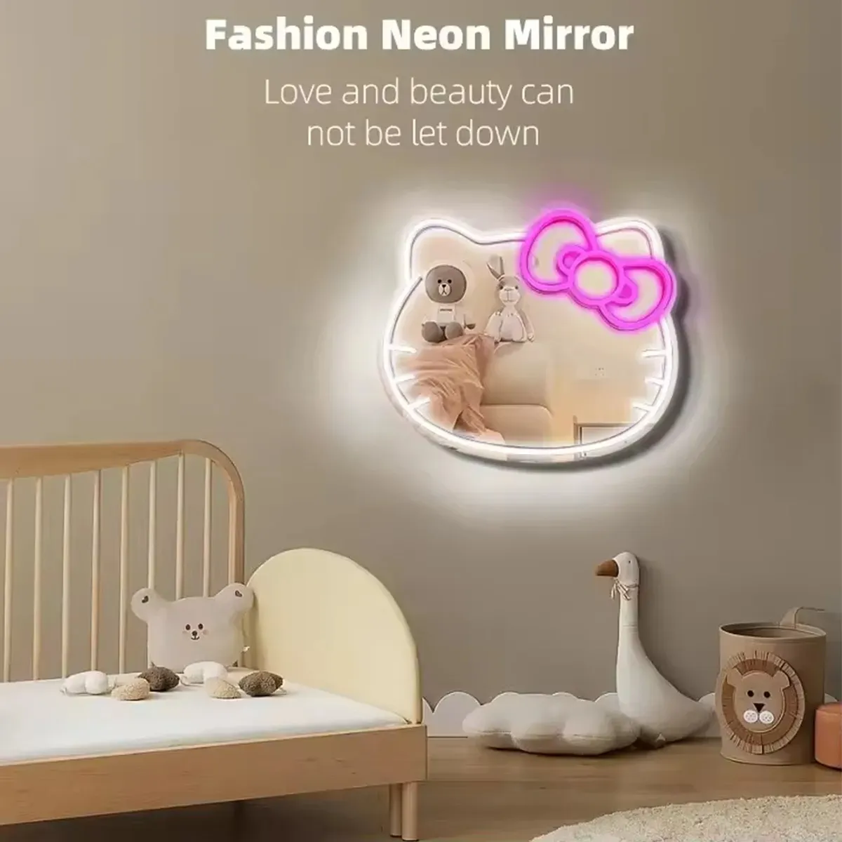 Espejo con Luz LED Hello Kitty – Ideal para Maquillaje, Tocador y ...
